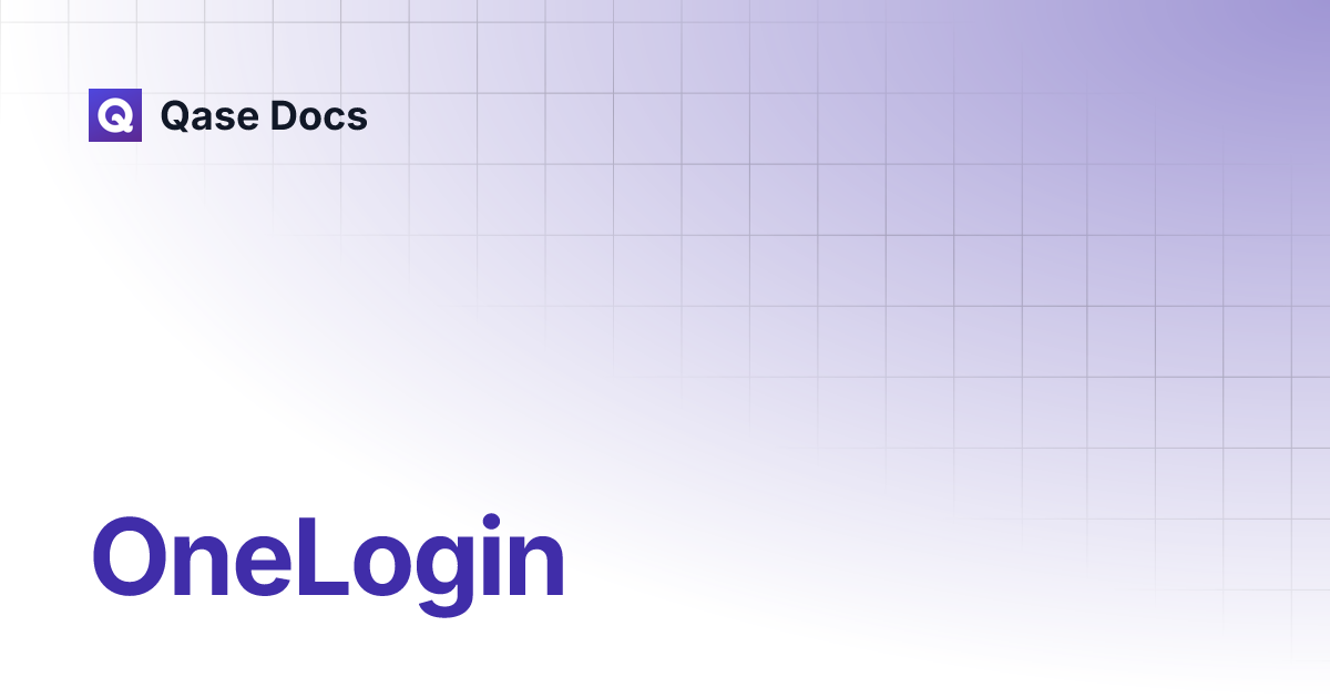 OneLogin | Qase Docs